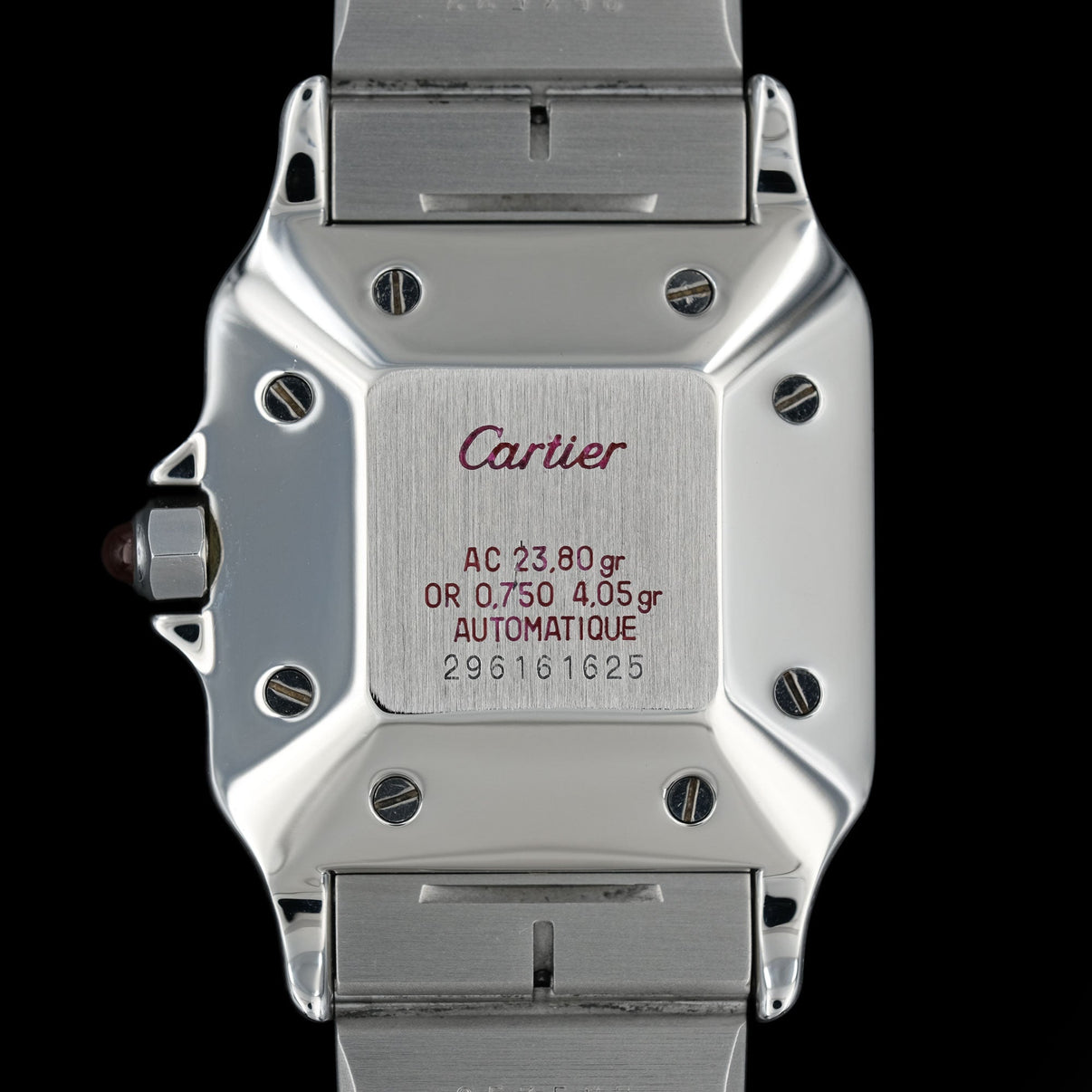Cartier Santos Carrée Burgundy ref.2961 de 1979 |Relojes Vintage México ...